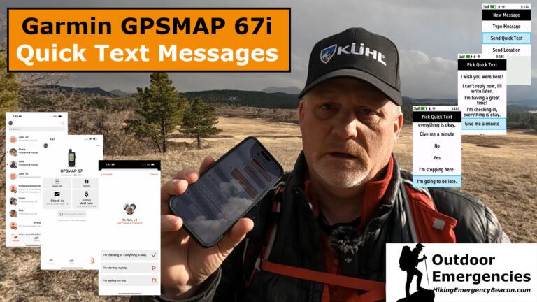 Garmin GPSMAP 67i Quick Text Messages