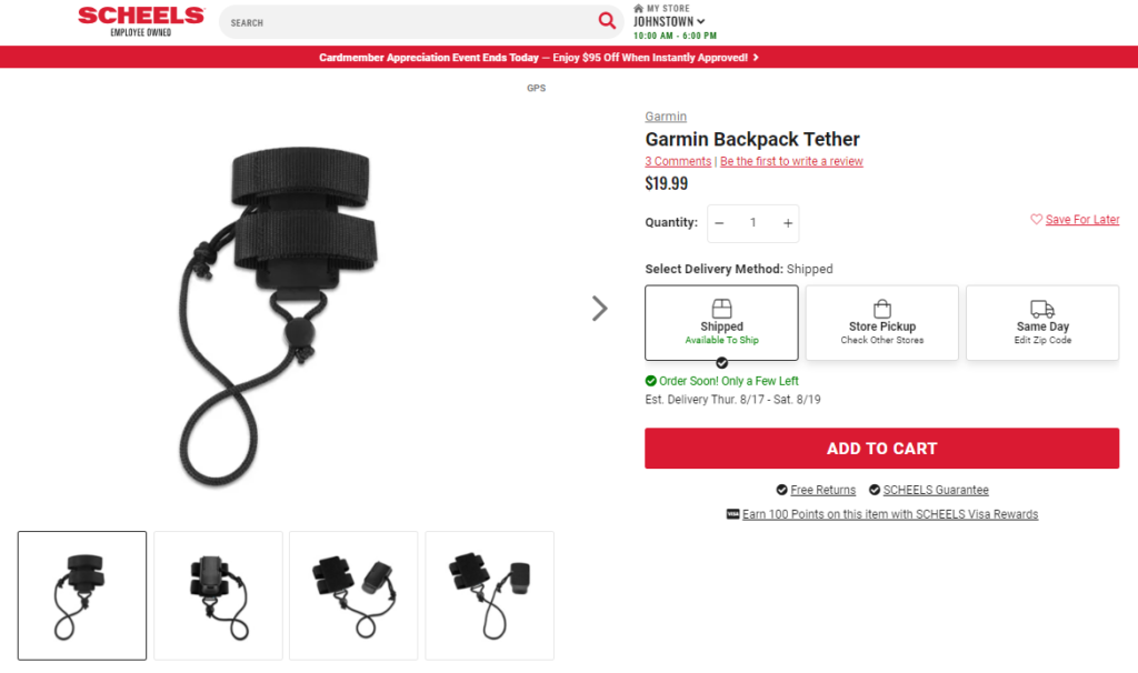 Garmin Backpack Tether