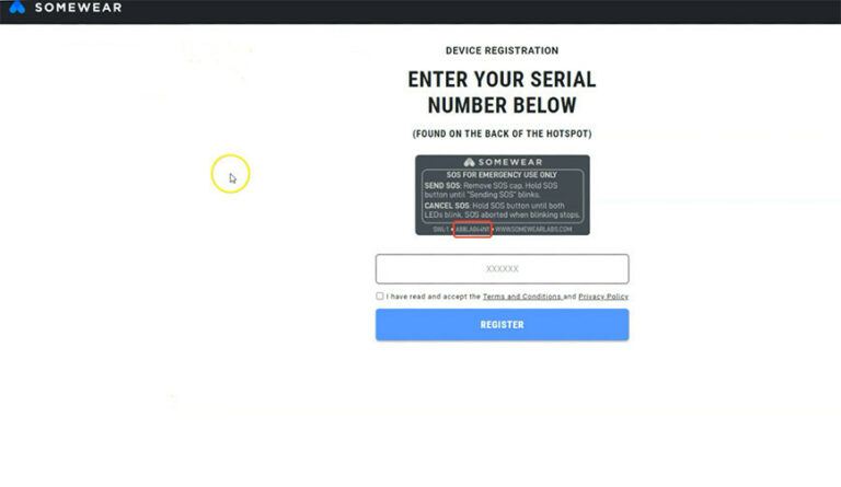 enter-your-serial-number | Hiking Emergency Beacon